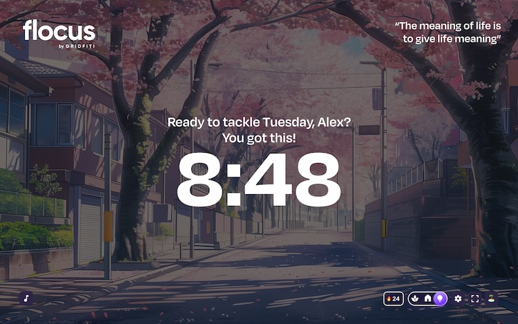 Aesthetic Quote Generator & Widget | Flocus