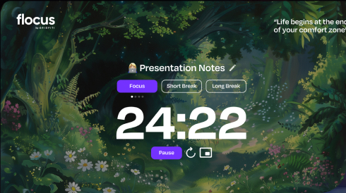 Aesthetic Online Stopwatch | Flocus